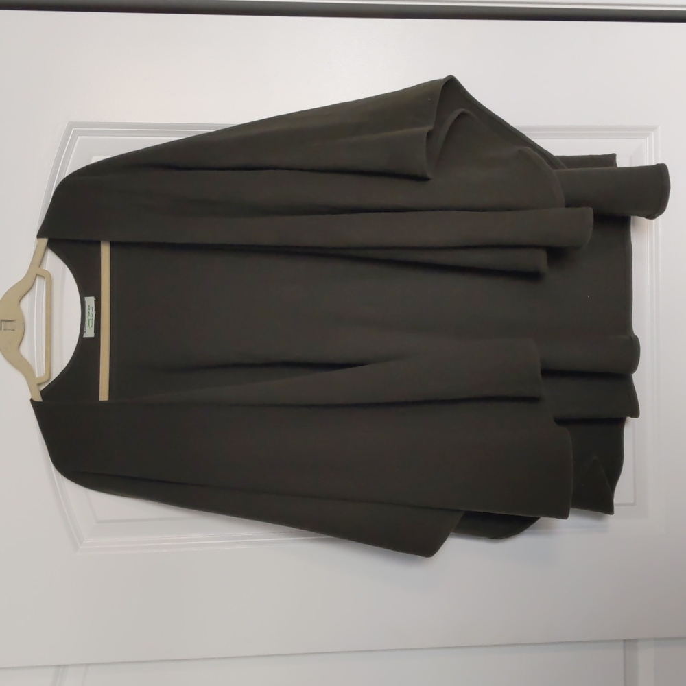 Jimmy Hourihan Wool Capelet Olive Green Open Cape Sha… - Gem